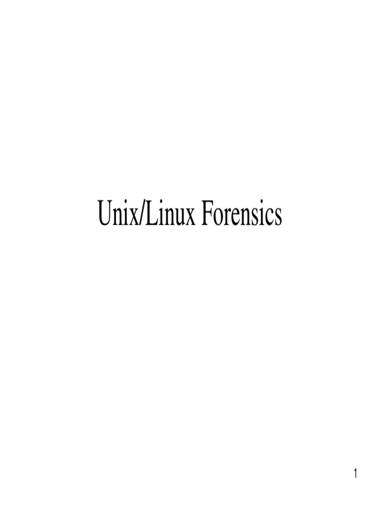 Unix Linux Forensics Pdf File System Computer File