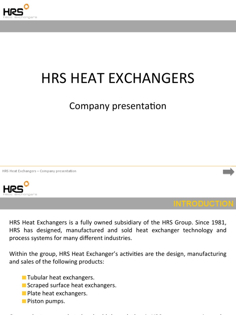 Hrs Heat Exchangers: Company Presentation | PDF | Heat Exchanger ...
