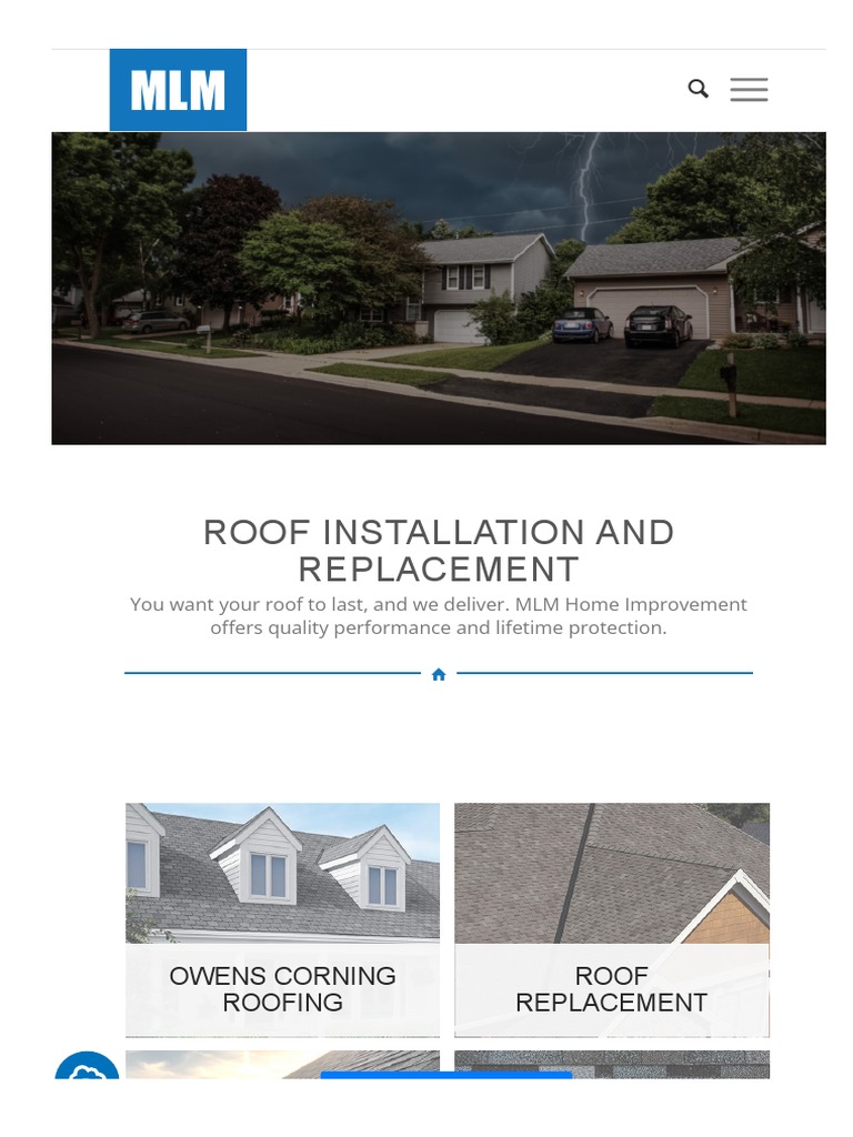 Roof Replacement and Restoration - MLM Home Improvement | PDF