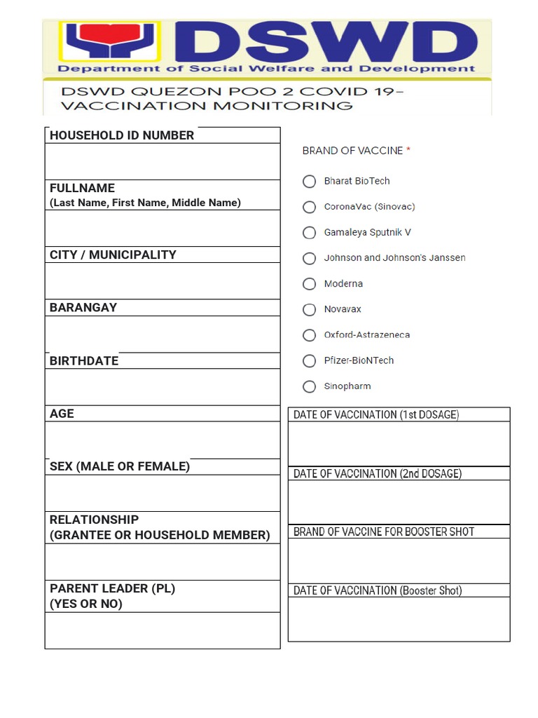 Household Id Number: (Last Name, First Name, Middle Name) | PDF