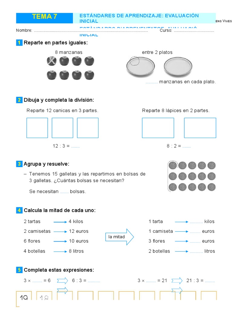 Matem 3 I Ev Tema 070 | PDF | División (Matemáticas) | Matemáticas