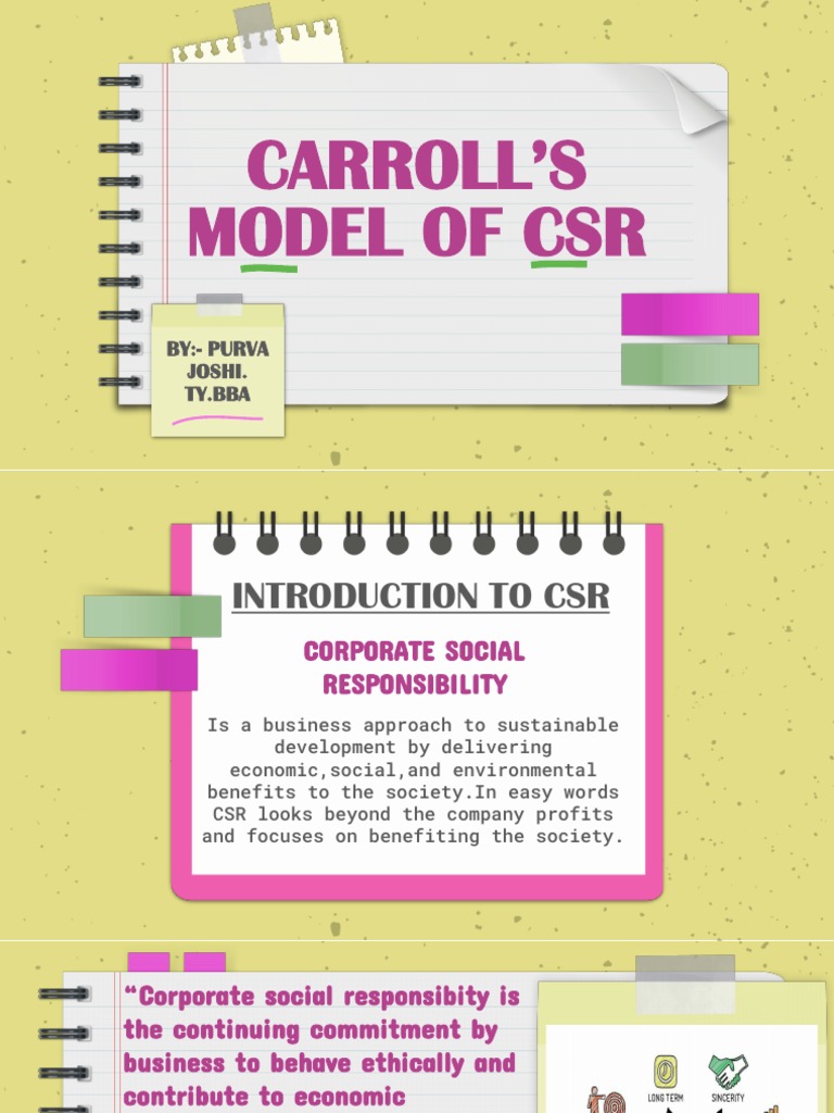 CSR PRESENTATION (Purva Joshi - Roll No 8105 TYBBA) | PDF | Corporate ...