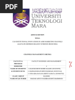 FRONT PAGE OF UiTM FORMAT | PDF