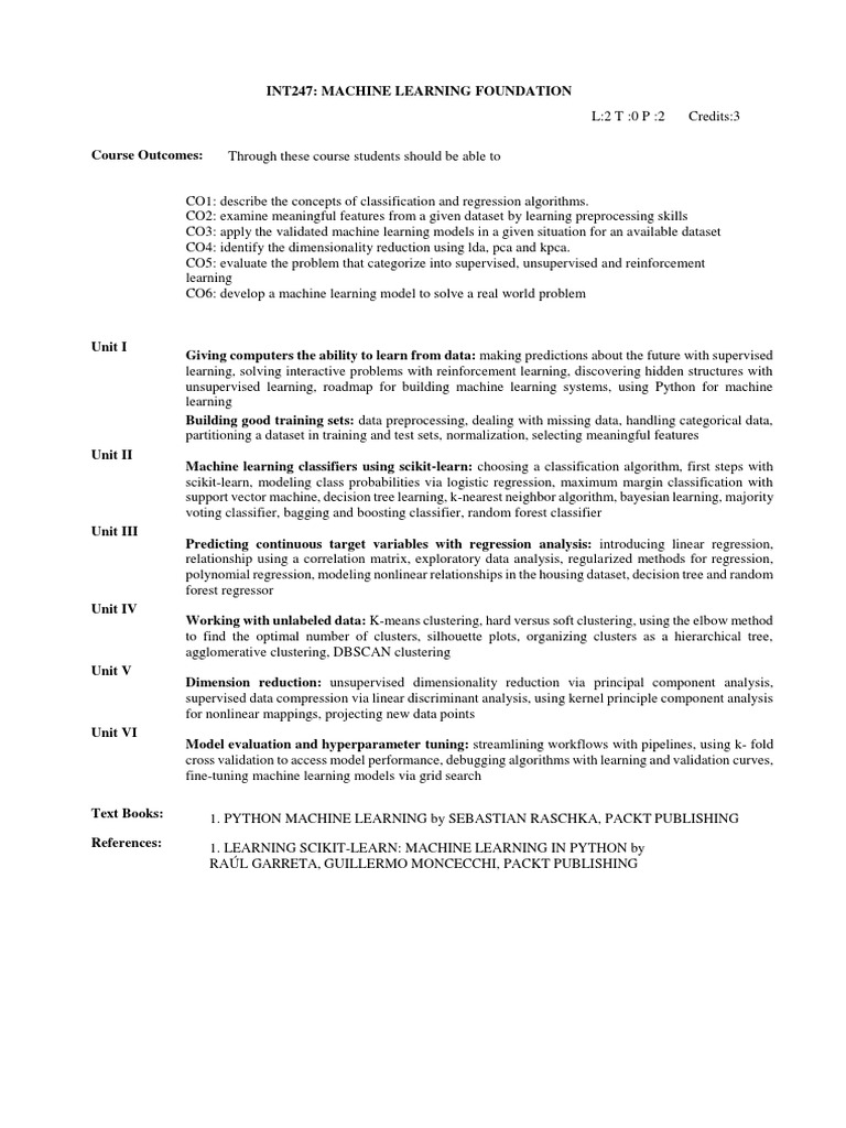 ML Foundation Course | PDF | Machine Learning | Cluster Analysis