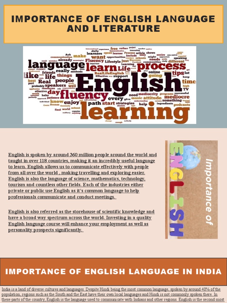 Importance of English Language and Literature | PDF | English Language ...