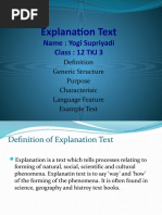 Explanation Text Definition, Generic Structures, Purposes, Language ...