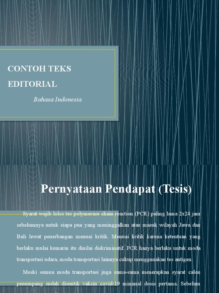 Contoh Teks Editorial | PDF