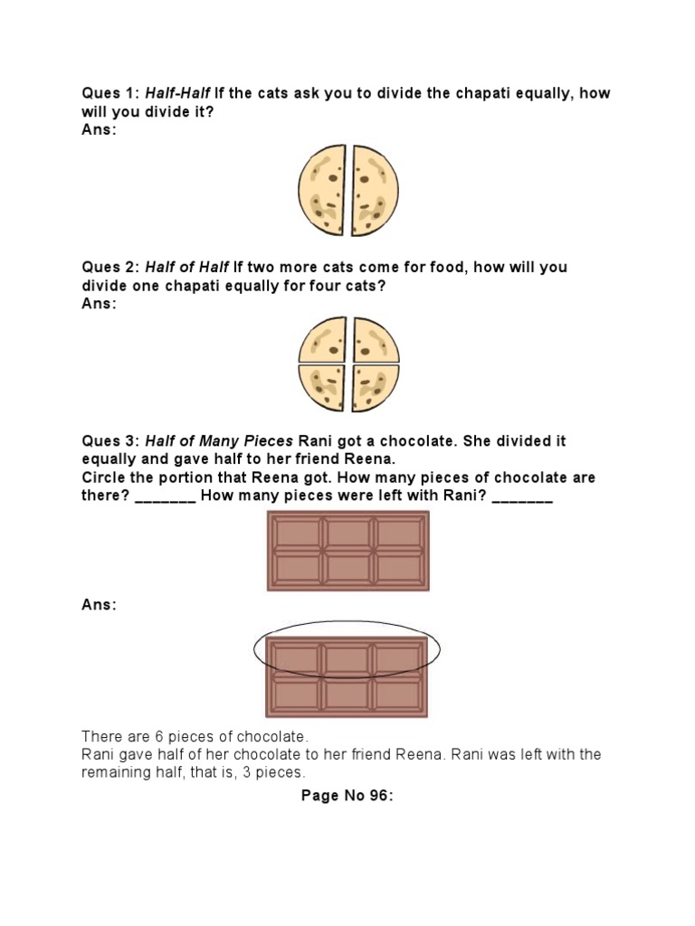 Equally dividing shapes, numbers and objects | PDF | Litre | Foods