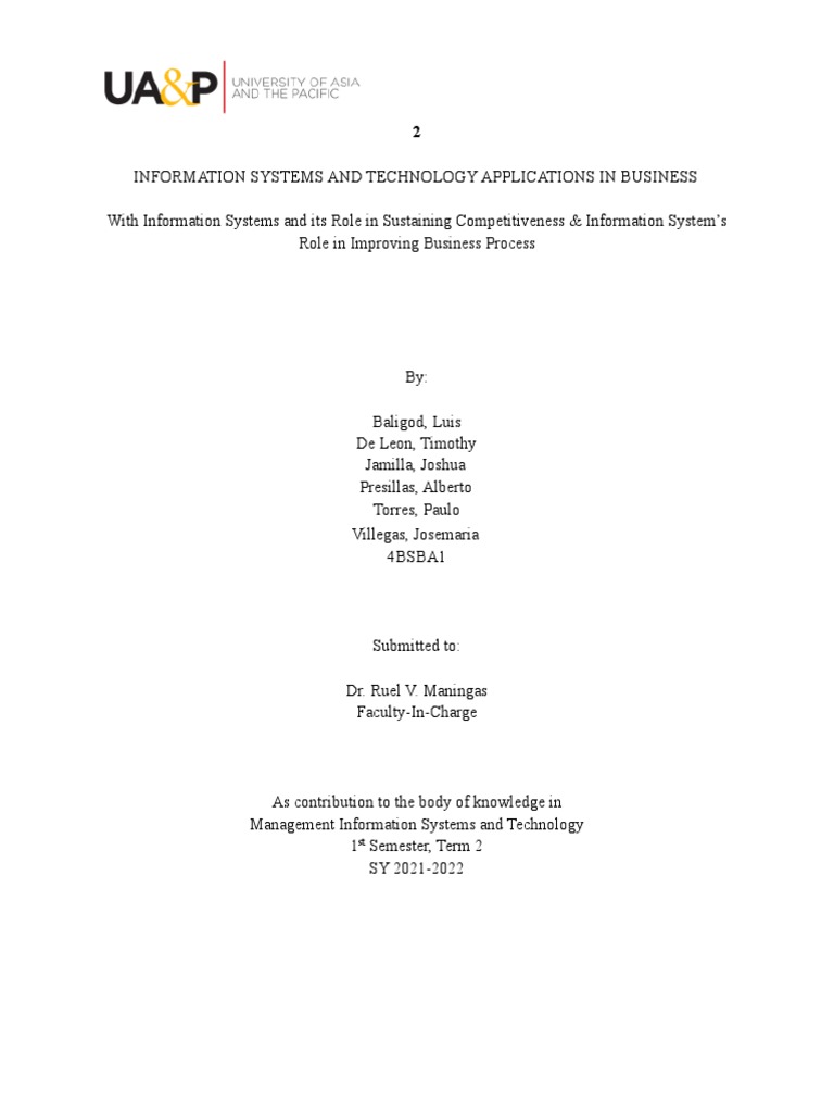 Information TechnologyFinalPaper | PDF | Value Chain | Economies
