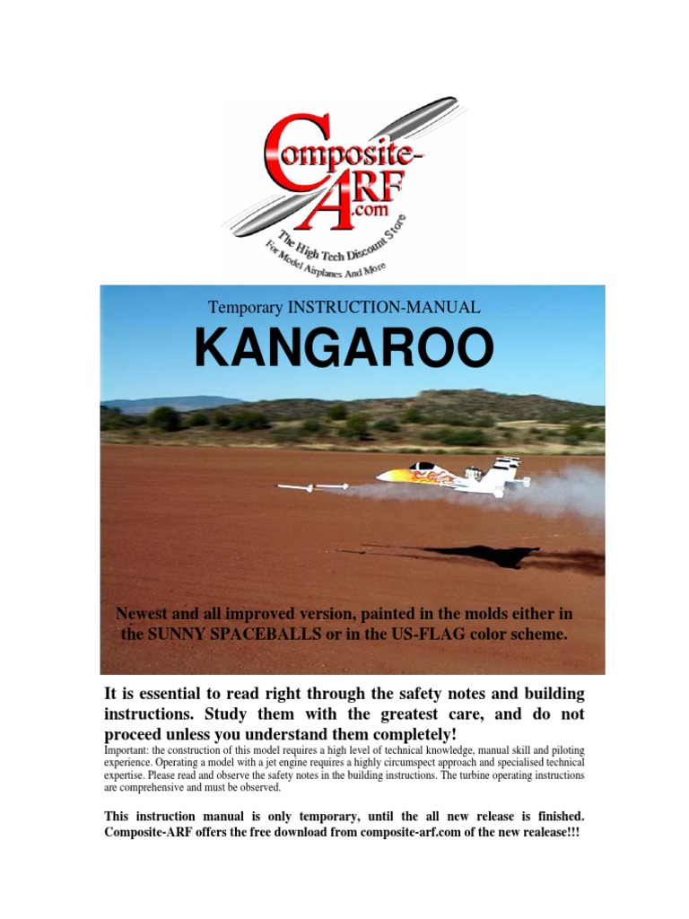 Kangaroo Comp Arf Instructions | PDF | Adhesive | Jet Engine