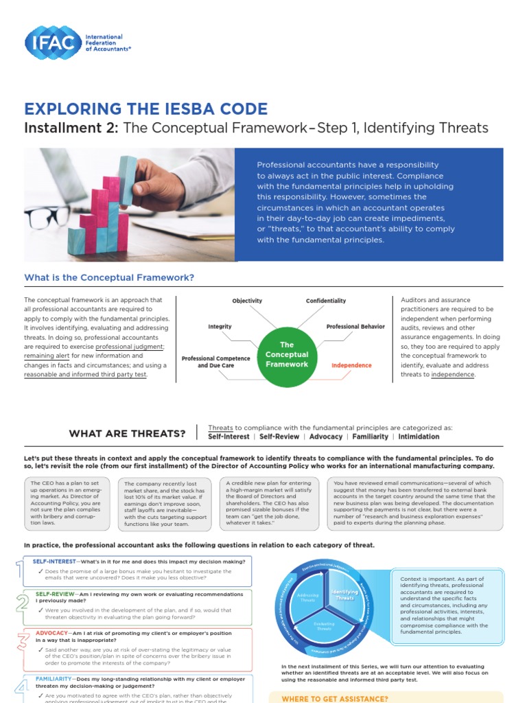 Exploring The Iesba Code: Installment 2: The Conceptual Framework-Step ...