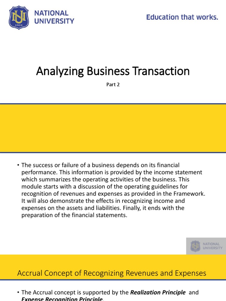 03 ANALYZING BUSINESS TRANSACTION Part 2 | PDF | Expense | Equity (Finance)