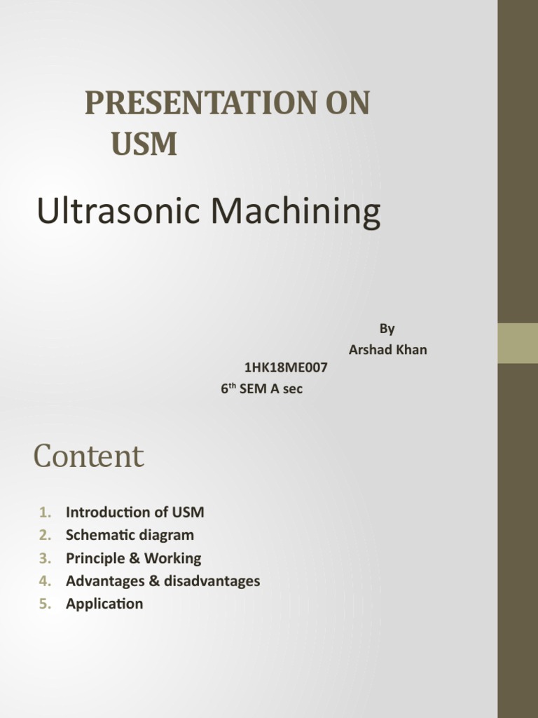 Ultrasonic Machining: Principles & Applications | PDF | Building ...
