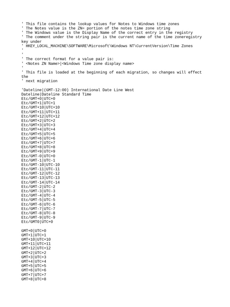 Time Zone Text File | PDF | Geography | Spacetime