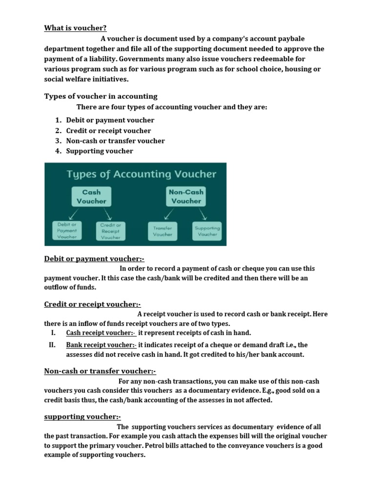 Types of Accounting Vouchers Explained | PDF