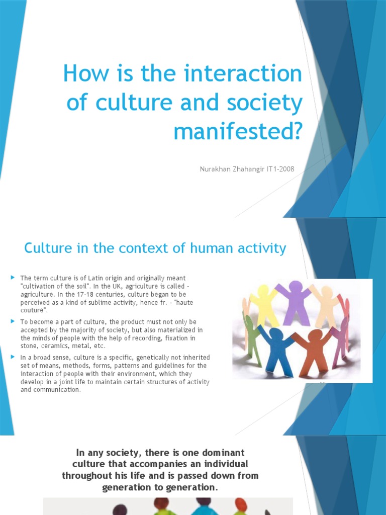Culture and Society Interaction Explained | PDF | Value (Ethics ...