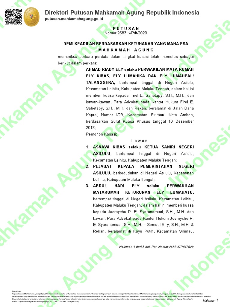 Putusan 2683 K PDT 2020 20220128 | PDF