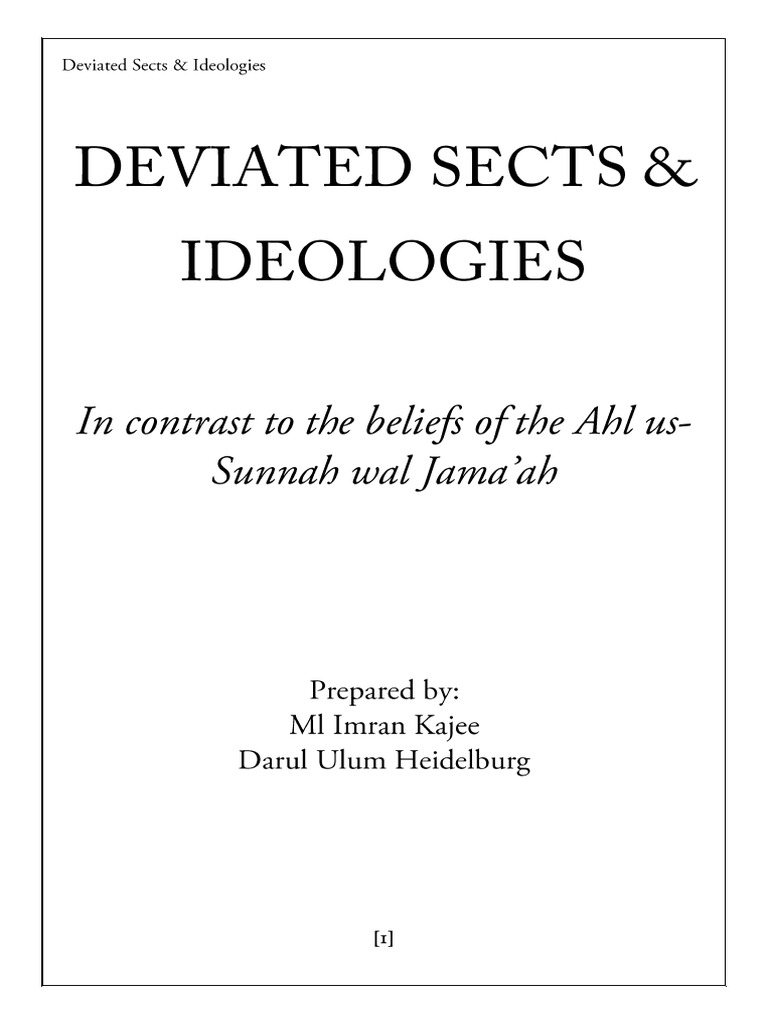 Deviated Sects in Islam Explained | PDF | Shia Islam | Prophets And ...