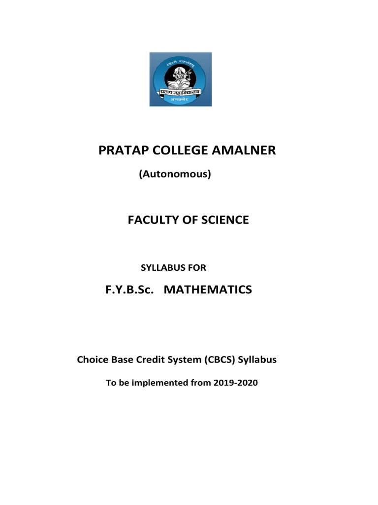 FYBSc Syllabus Maths 2019-20 | PDF | Matrix (Mathematics) | Equations