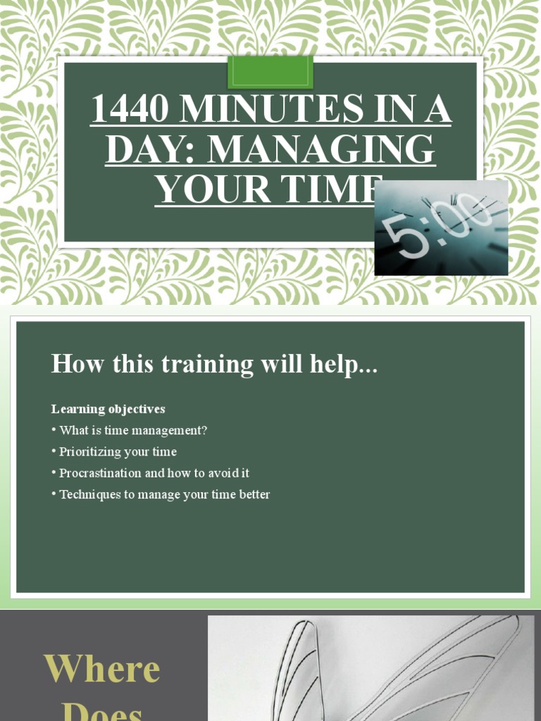 Time Management Presentation | PDF | Time Management | Professional Skills