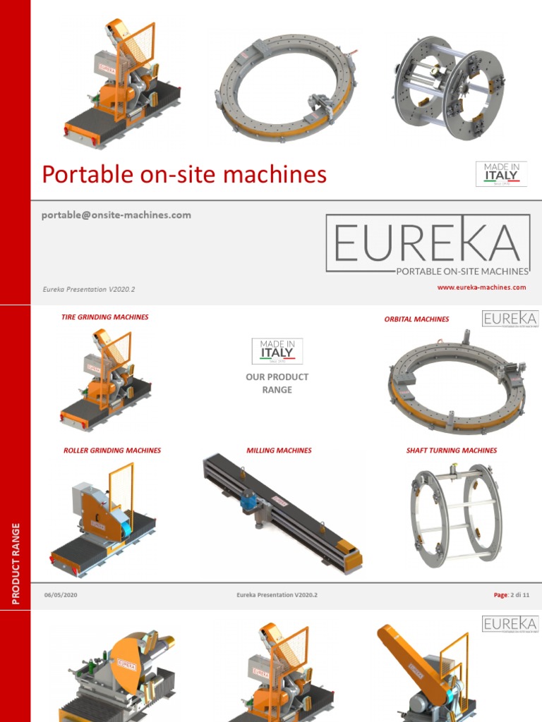 Eureka Machines - A VED Company - Macchine Utensili Portatili | PDF ...
