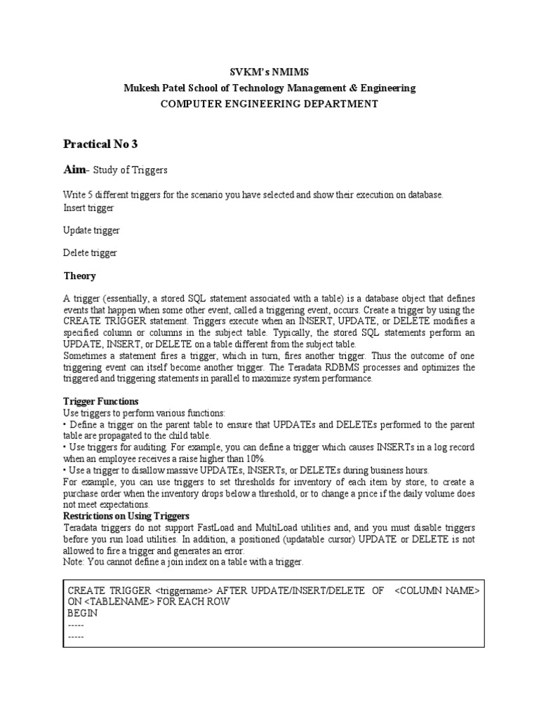 ADBMS Lab-3 | PDF | Databases | Information Technology ADBMS Lab-3 | PDF | Databases | Information Technology