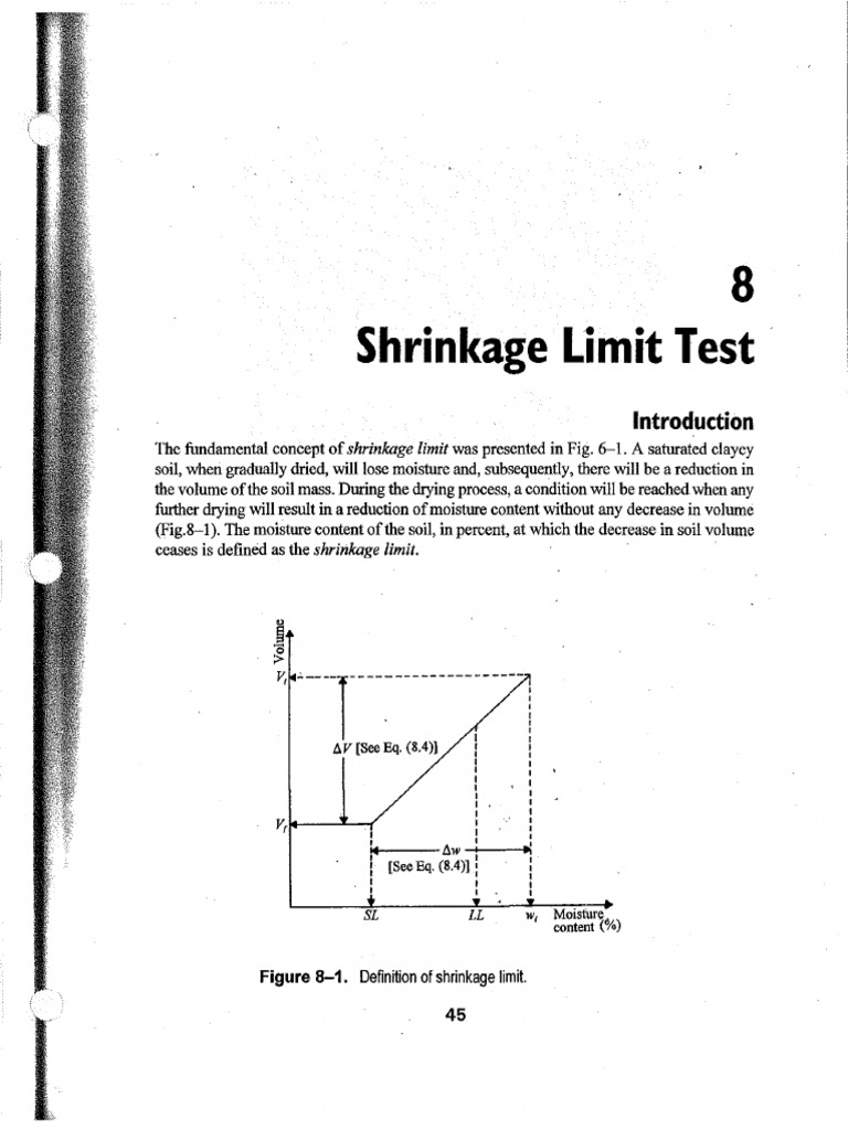 Shrinkage Limit Test Pdf Applied And Interdisciplinary Physics Natural Materials