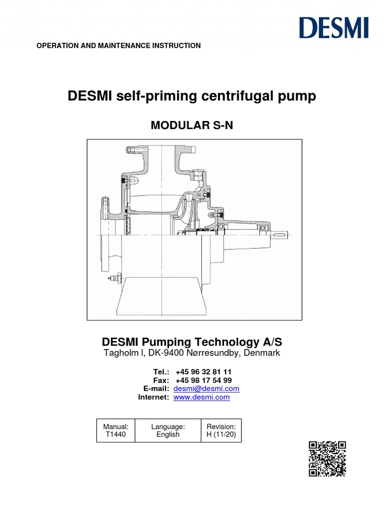 DESMI Self-Priming Centrifugal Pump: Modular S-N | PDF