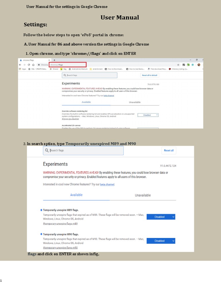 Chrome Settings User Manual Guide | PDF | Business | Computers