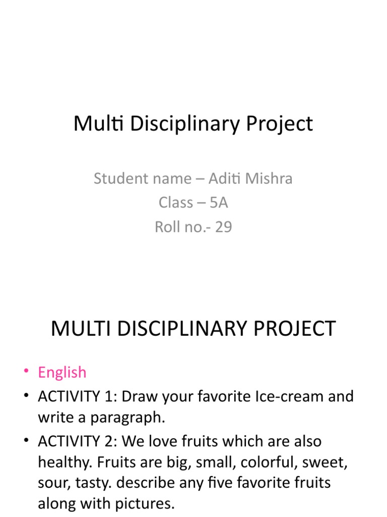 Multi Disciplinary Project (Coumputer) | PDF | Fruit | Foods