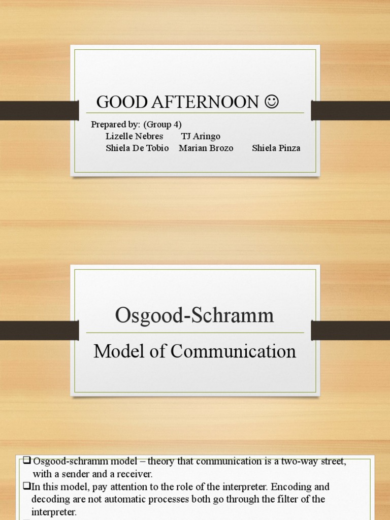 An Overview of the Osgood-Schramm Model of Communication | PDF