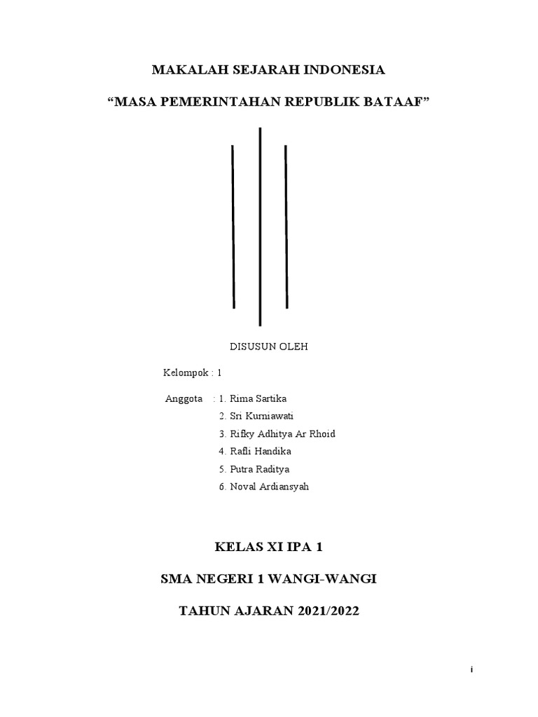 Sejarah Republik Bataaf di Indonesia | PDF