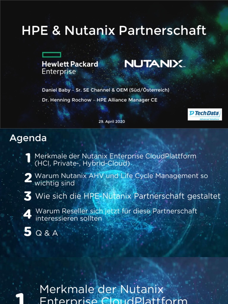 Nutanix On HPE DX-TechData-Partner-29th-Apri-2020 | PDF | Hyper V | Cloud Computing