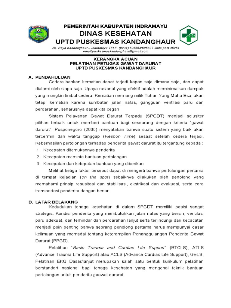 Kerangka Acuan Pelatihan | PDF Kerangka Acuan Pelatihan | PDF