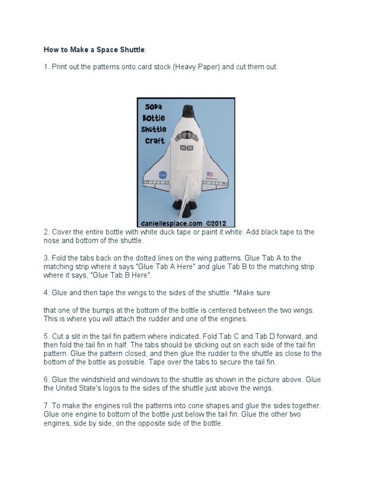 How To Make A Space Shuttle | PDF | Empennage | Aviation