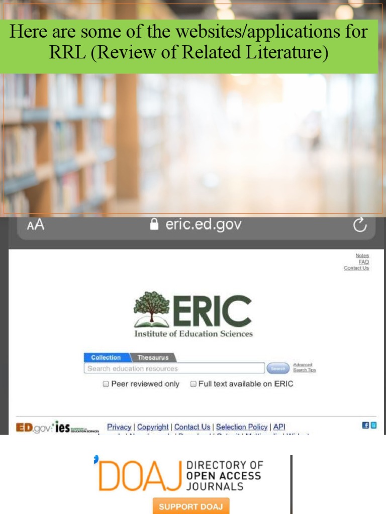 Here Are Some of The Websites/applications For RRL (Review of Related ...