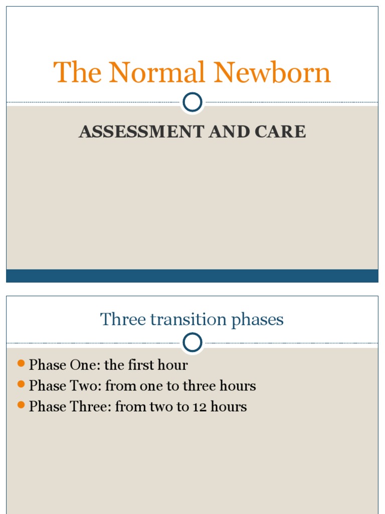 The Normal Newborn: Assessment and Care | PDF | Hypoglycemia | Diseases ...