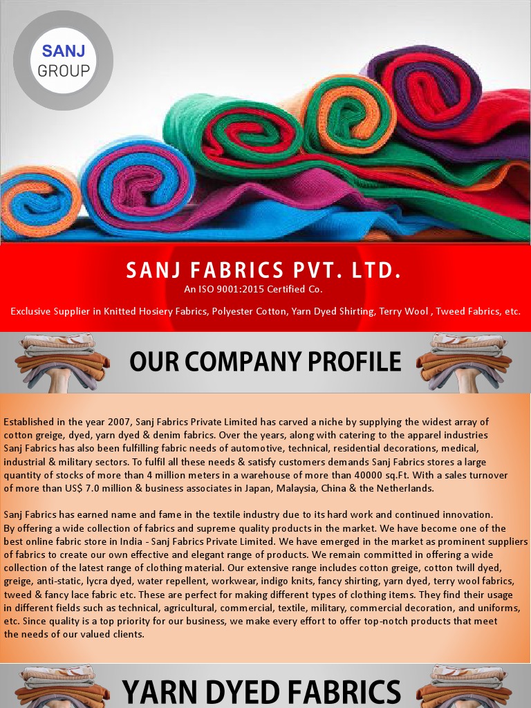 Yarn Dyed Fabrics | PDF | Textiles | Dyeing