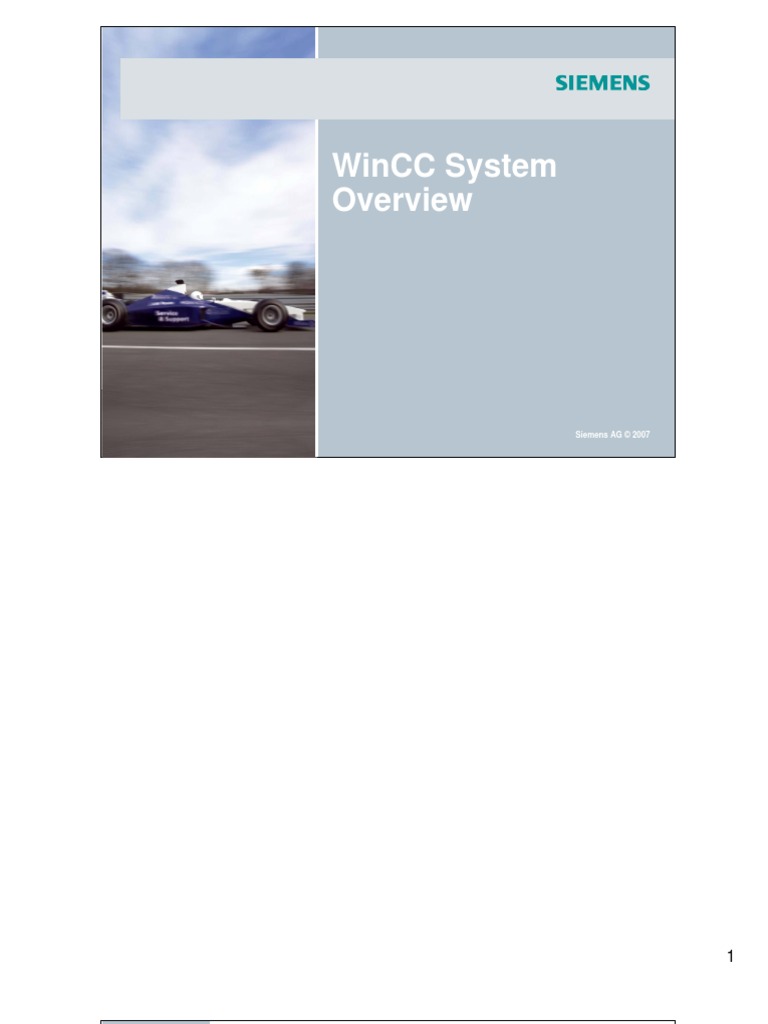 01 - WinCC System Overview | PDF | Visual Basic For Applications | Databases