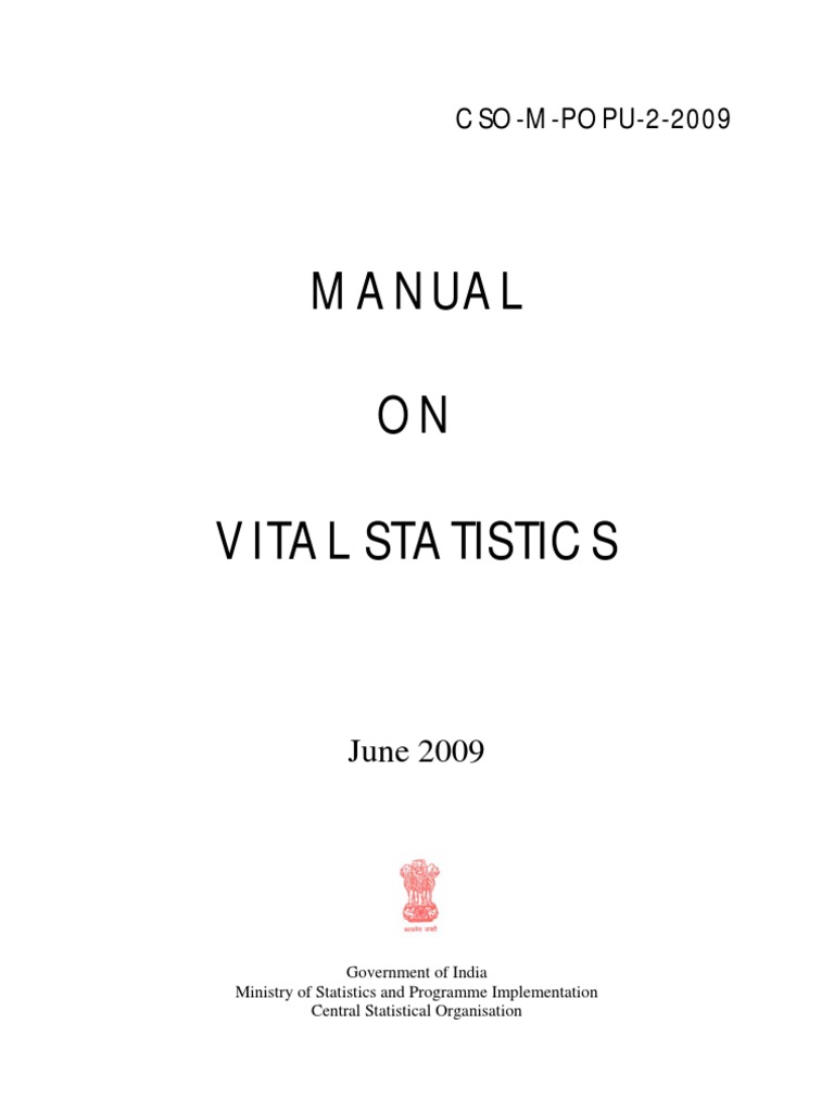 Manual Pop Census Final | Download Free PDF | Census | Statistics