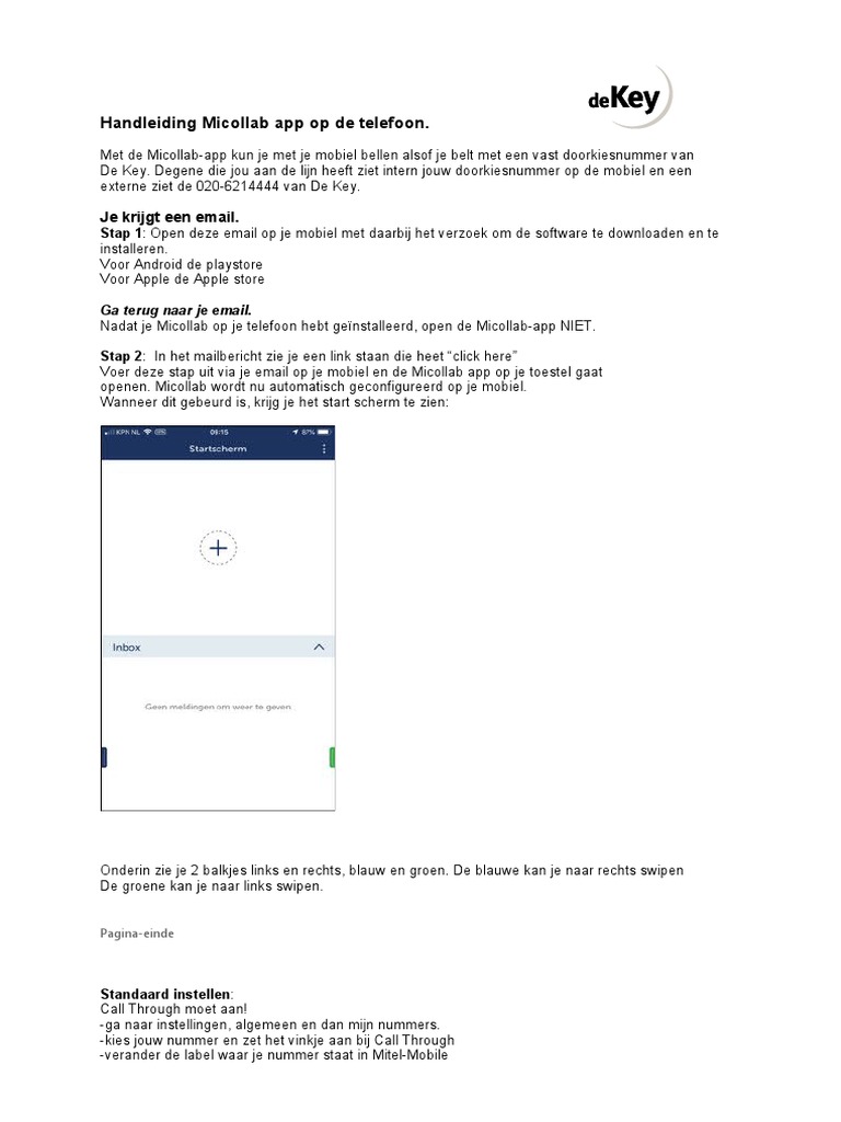 Handleiding Micollab | PDF