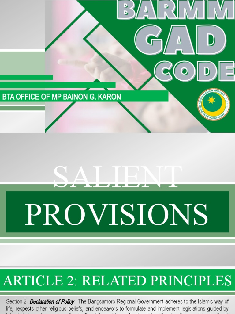 GAD Code Salient Provisions As of 14 July | PDF | Marriage | Sexual ...