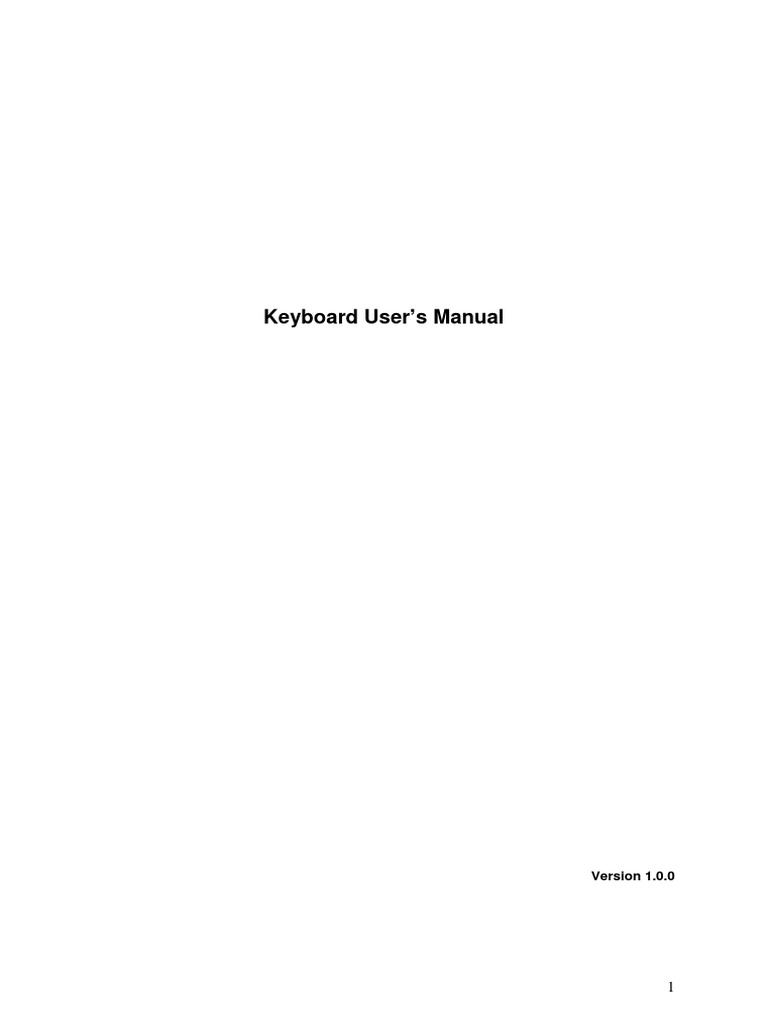 Keyboard User 'S Manual | PDF | Computer Keyboard | Computer Network