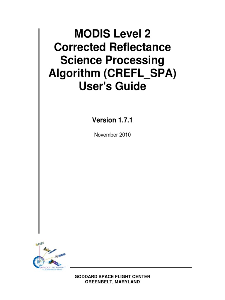MODIS Level 2 Corrected Reflectance Science Processing Algorithm (CREFL ...