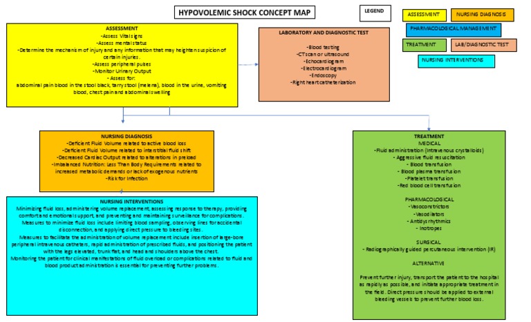 Hypovolemic Shock Concept Map | PDF | Shock (Circulatory) | Intravenous ...