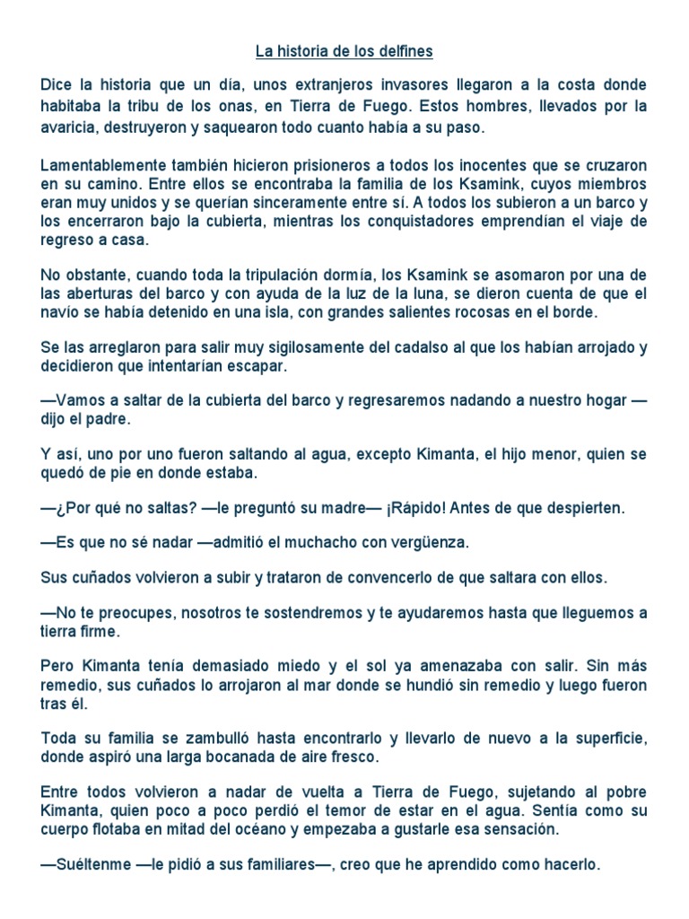 La Historia de Los Delfines | PDF | Libros para adolescentes