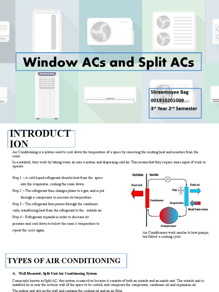 Window ACs and Split ACs | PDF | Air Conditioning | Home Appliance