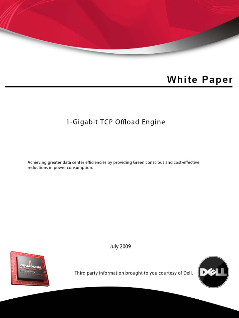 White Paper: 1-Gigabit TCP Offload Engine | PDF | Transmission Control ...