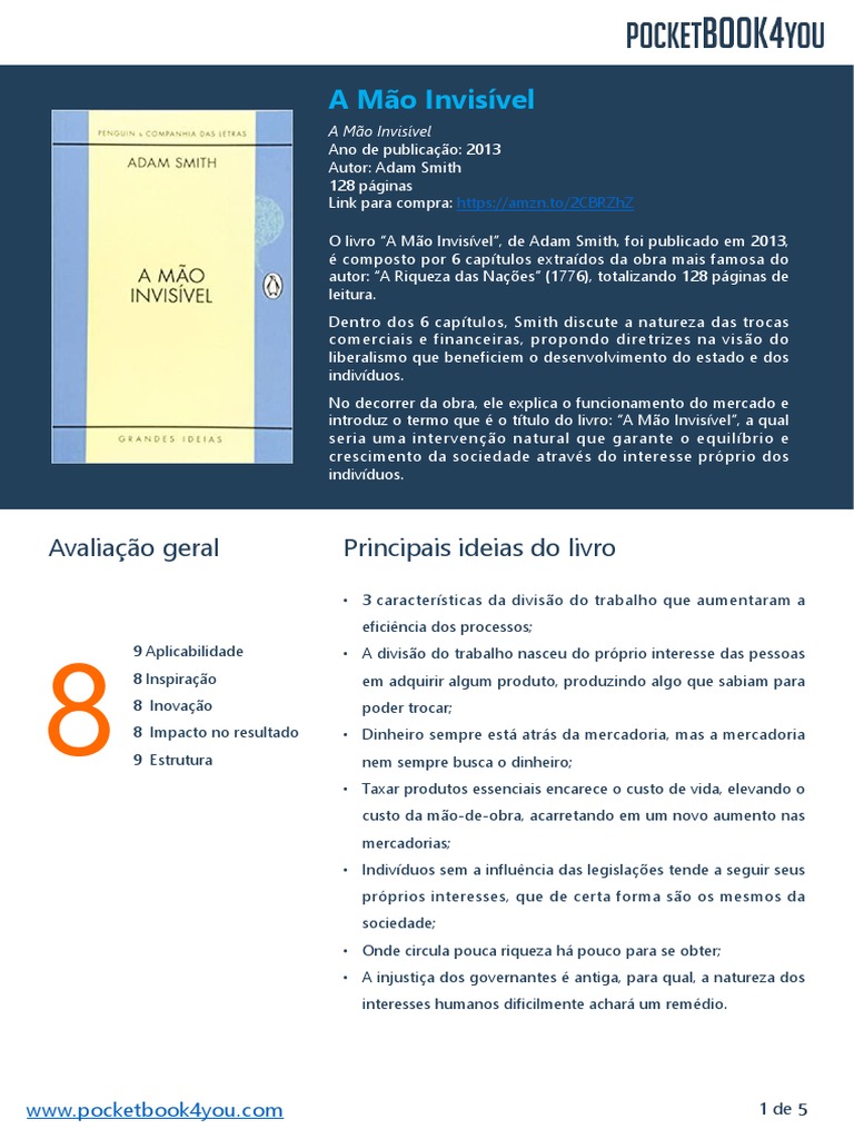 A Mão Invisível de Adam Smith e os princípios do liberalismo | PDF ...