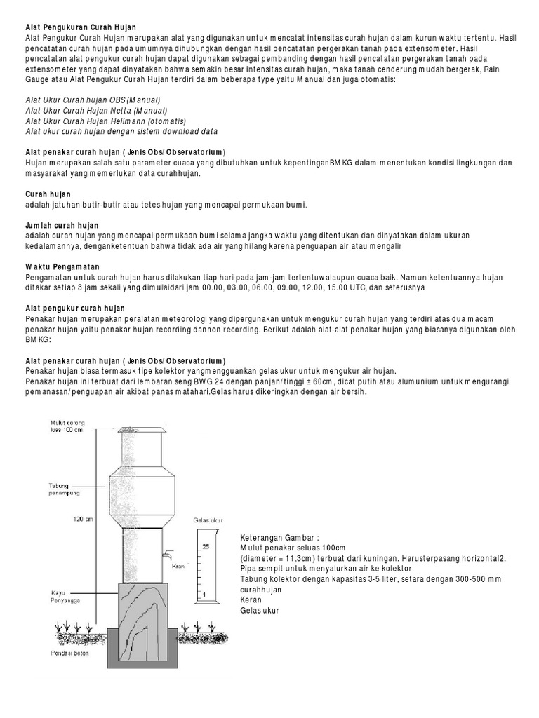 Cara Instalasi Ombrometer | PDF